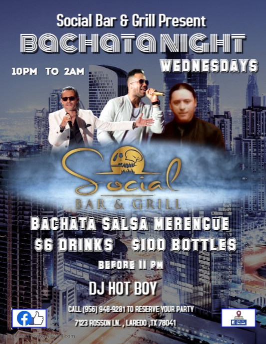 Copy of LATINO SOCIAL BAR | PosterMyWall