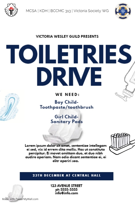 Toiletries Drive Flyer Template | PosterMyWall