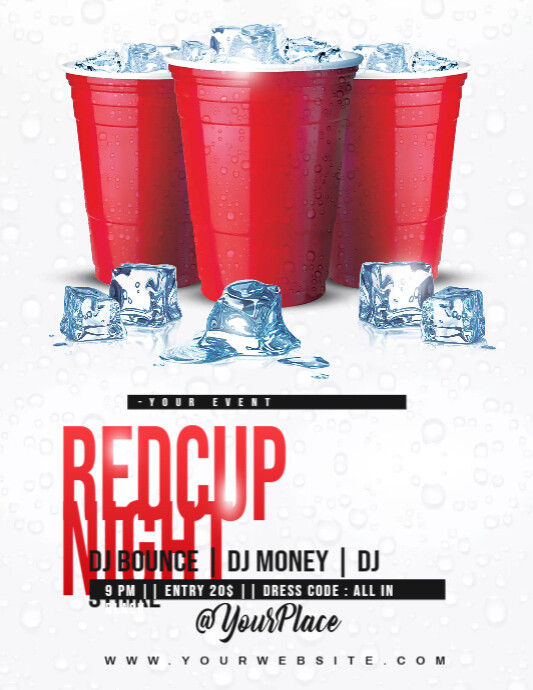 RED CUP NIGHT Flyer Template | PosterMyWall