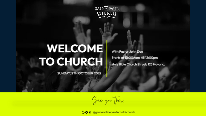 welcome to church | PosterMyWall