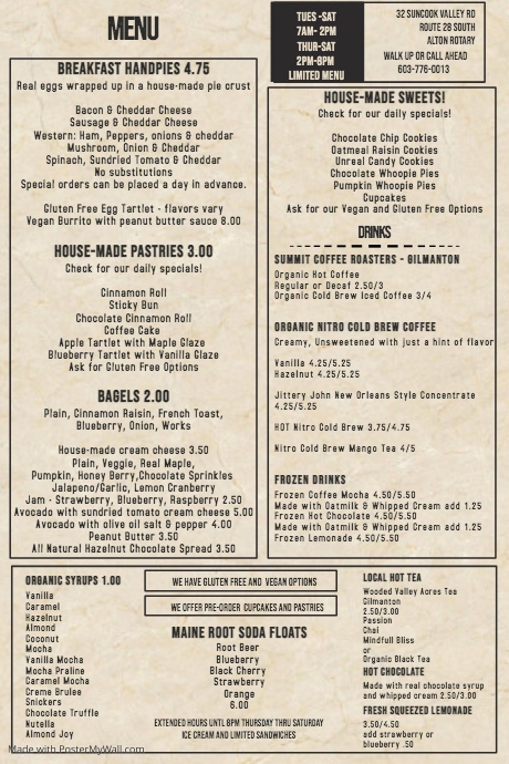 Copy of Copy of Simple Restaurant Menu Template | PosterMyWall