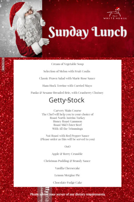 Santa Sunday Menu | PosterMyWall