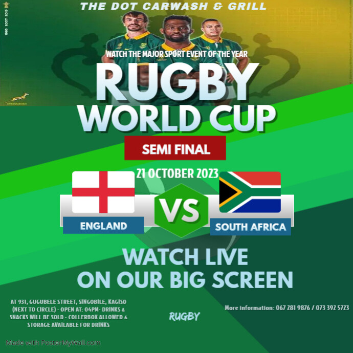 Rugby World Cup Instagram Post | PosterMyWall