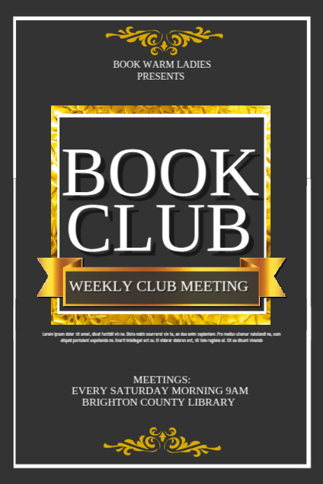 Book Club Template | PosterMyWall