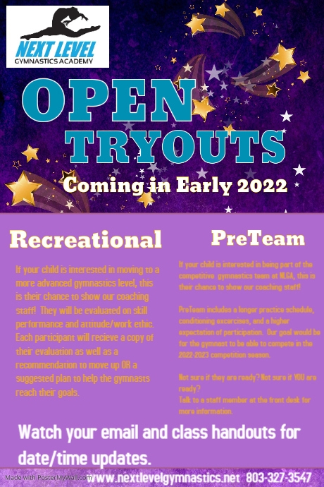 Copy of Team Tryouts MAY 2021 | PosterMyWall
