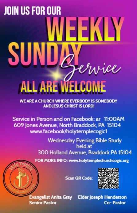 Church weekly service | PosterMyWall