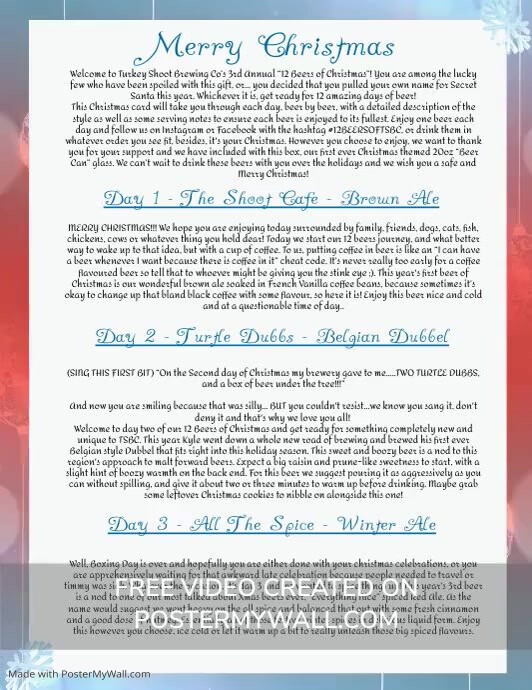 Blue Christmas Menu Square Video | PosterMyWall