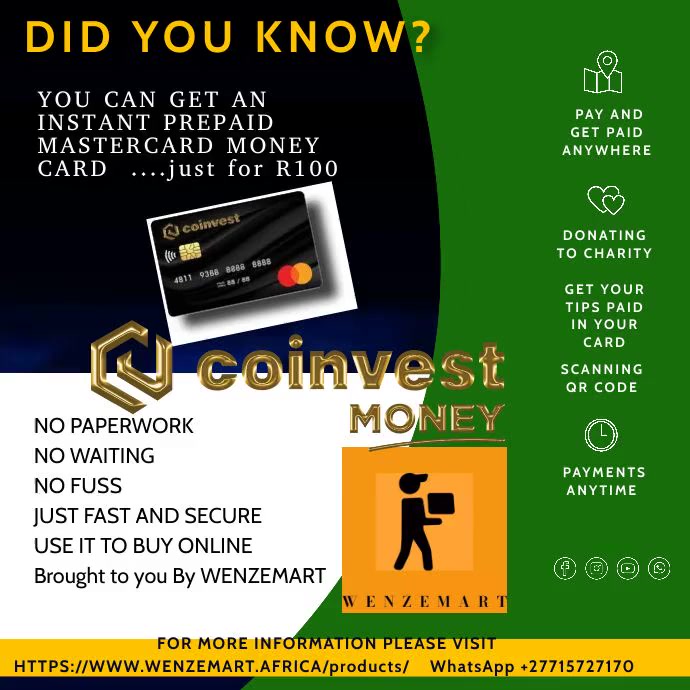 COINVEST Card Ad Wenzemart | PosterMyWall