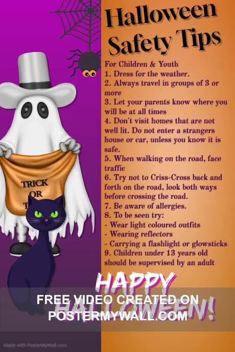 Copy of Halloween, Safety Rules | PosterMyWall