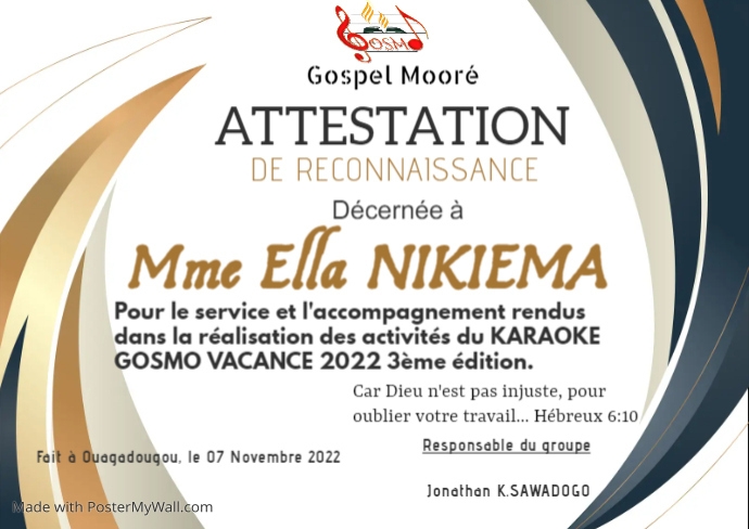 Copy of Gosmo ELLA | PosterMyWall