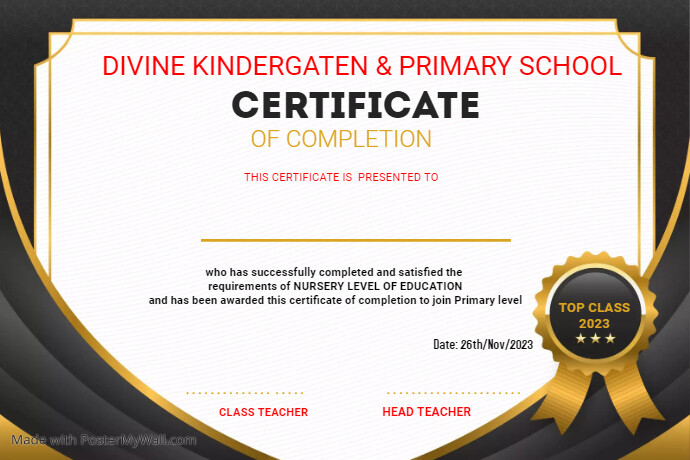 CERTIFICATE OF ACHIEVEMENT | PosterMyWall