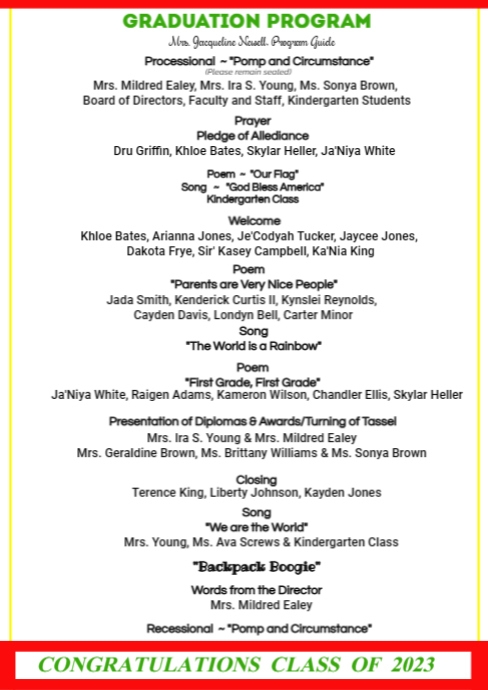 graduation program template pg2 | PosterMyWall