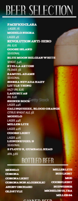 New Bar Menu | PosterMyWall