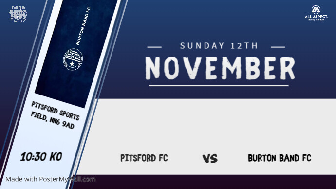 Blue and Grey Football Digital Display Schedule | PosterMyWall