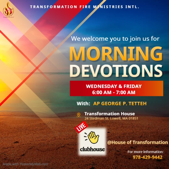 Morning devotions | PosterMyWall