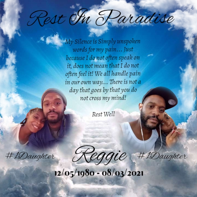 Copy of Reggis Rest In Paradise | PosterMyWall