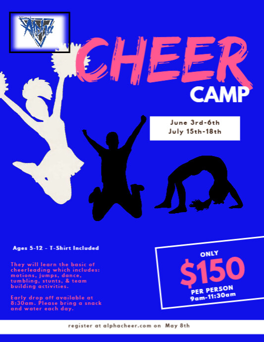 Cheerleader Camp Flyer Design Template | PosterMyWall