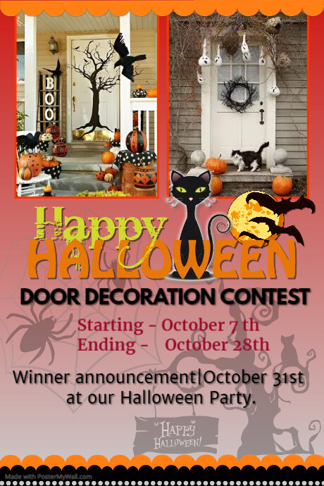 Copy of Halloween door decoration contest | PosterMyWall