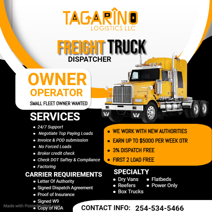 freight dispatcher flyer | PosterMyWall