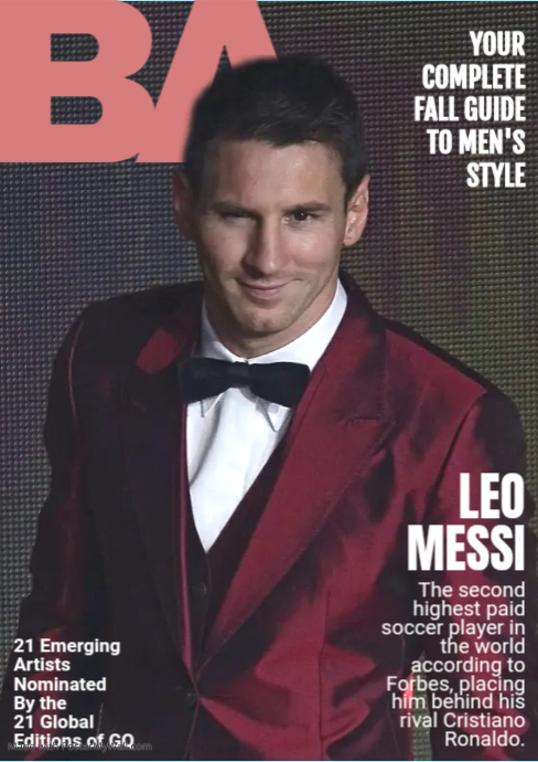 010922 GQ USA magazine cover template | PosterMyWall