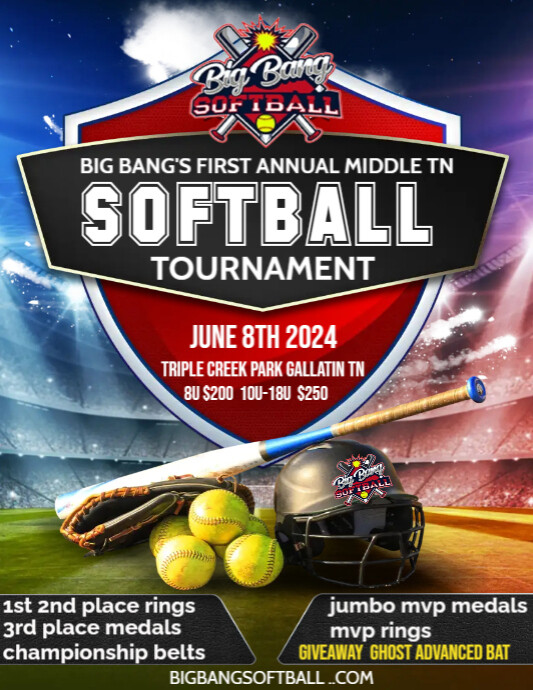Copy of Red Softball Tournament Flyer Template | PosterMyWall