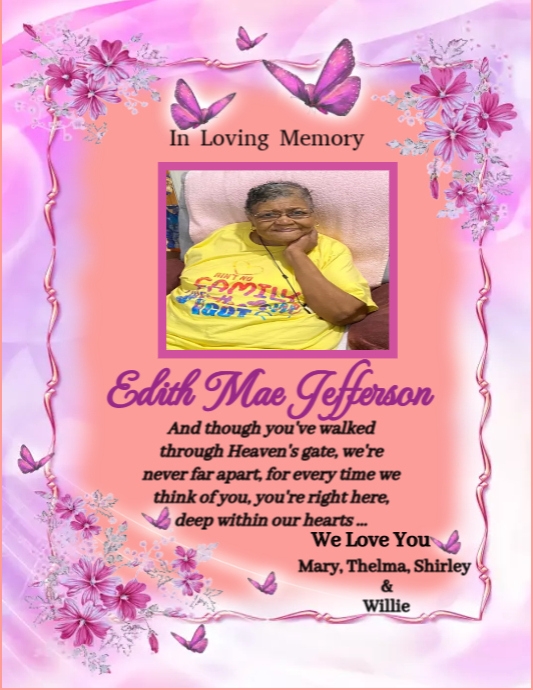 Edith Jefferson | PosterMyWall