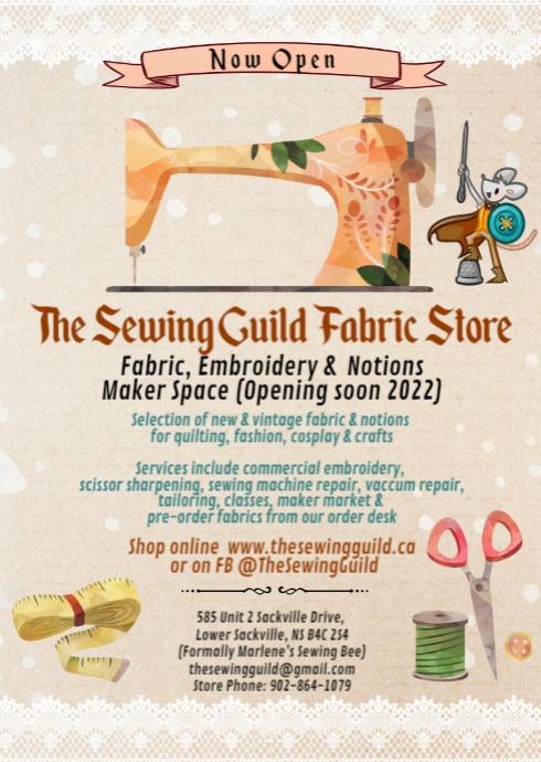 The Sewing Guild Fabric Store Flyer | PosterMyWall