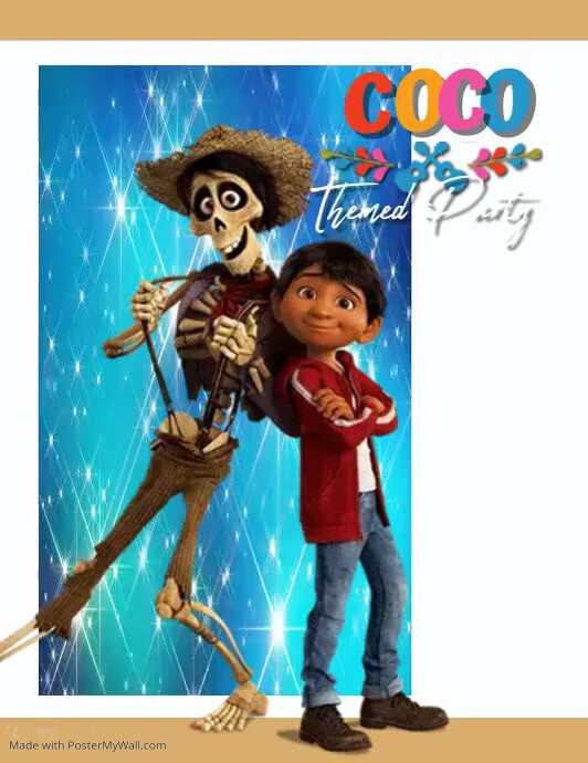 Copy of Kids COCO Birthday Party Invitation Template | PosterMyWall