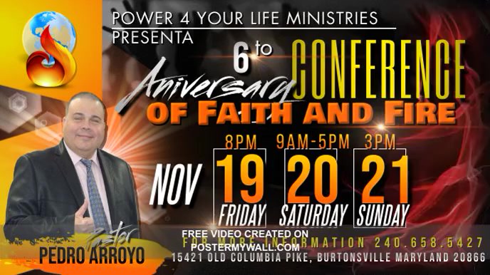 POWER 4 YOUR LIFE MINISTRIES ANIVERSARIO FLAYER | PosterMyWall