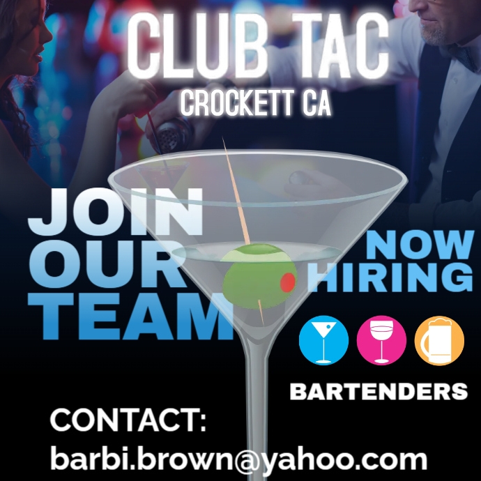 Copy of Help Wanted Bartender Instagram Template | PosterMyWall