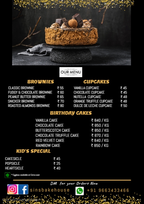 Copy of Copy of Bakery menu digital display | PosterMyWall