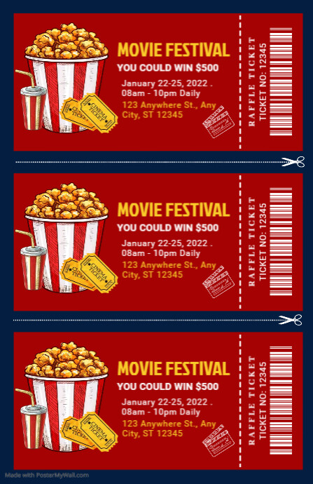 Raffle ,christmas movie coupon,voucher | PosterMyWall