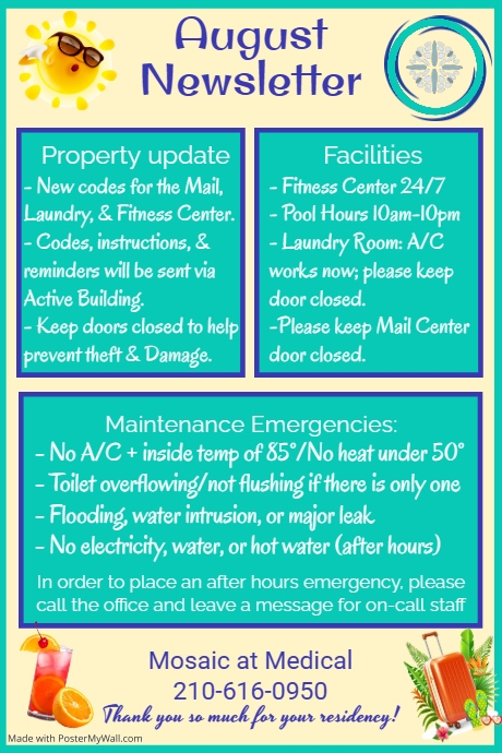 Newsletter, August newsletter | PosterMyWall