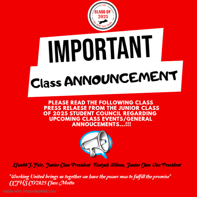 IMPORTANT ANNOUNCEMENT Post | PosterMyWall
