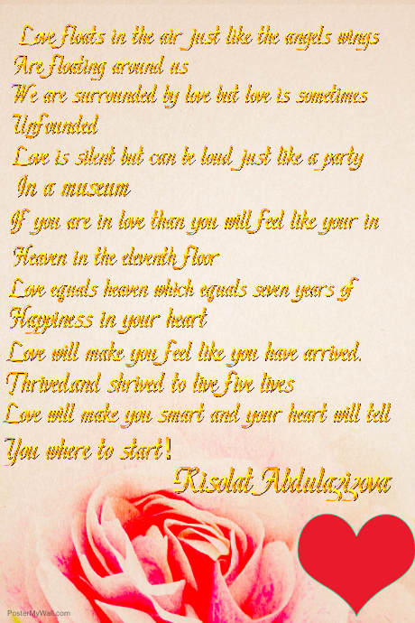 Risolat Abdulazizova Love in the Air | PosterMyWall