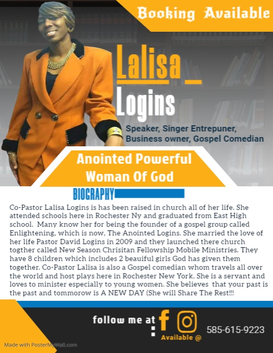 Copy of Yellow Modern Book Author Biography Flyer Tem | PosterMyWall