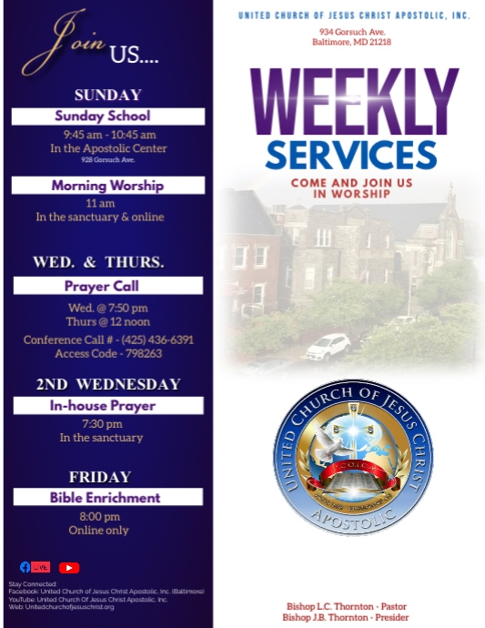 Copy of Weekly services (1) | PosterMyWall
