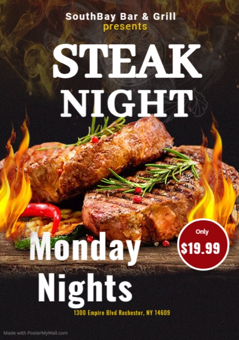Barbecue Night Party Flyer Template | PosterMyWall
