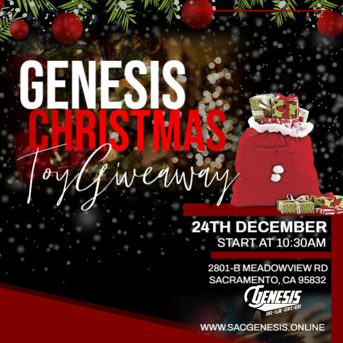 Genesis Toy drive 2024 | PosterMyWall