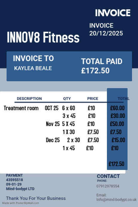 Copy of Green Work Digital Invoice Design | PosterMyWall