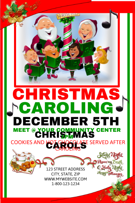 Christmas Caroling Event Template | PosterMyWall