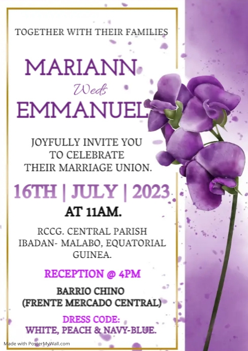 Wedding Invitation Template | PosterMyWall