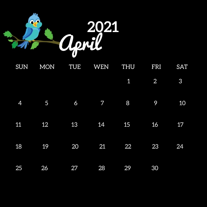 04 Calendar 2021 Template | PosterMyWall