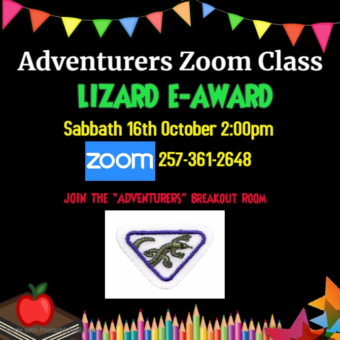 Copy of Adventurers Zoom Class | PosterMyWall