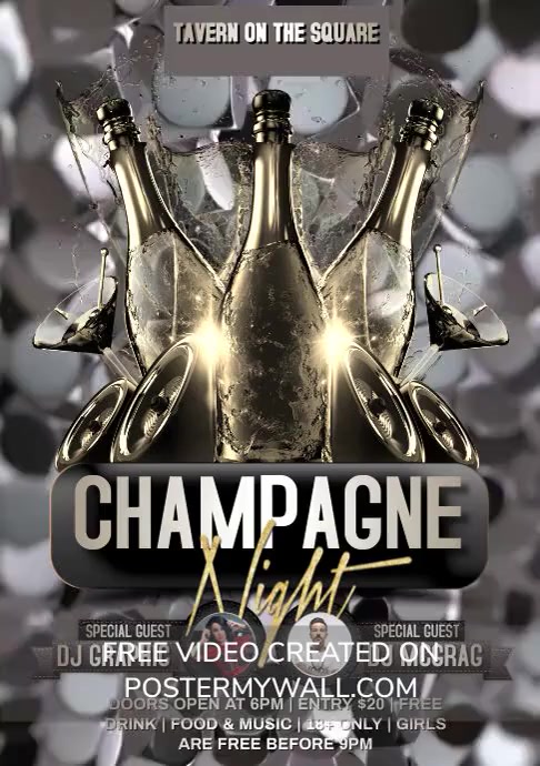 champagne night video | PosterMyWall