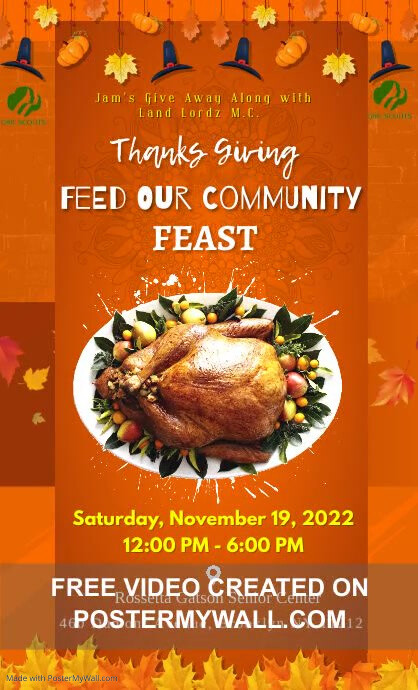 Thanks Giving Turkey Giveaway Flyer | PosterMyWall