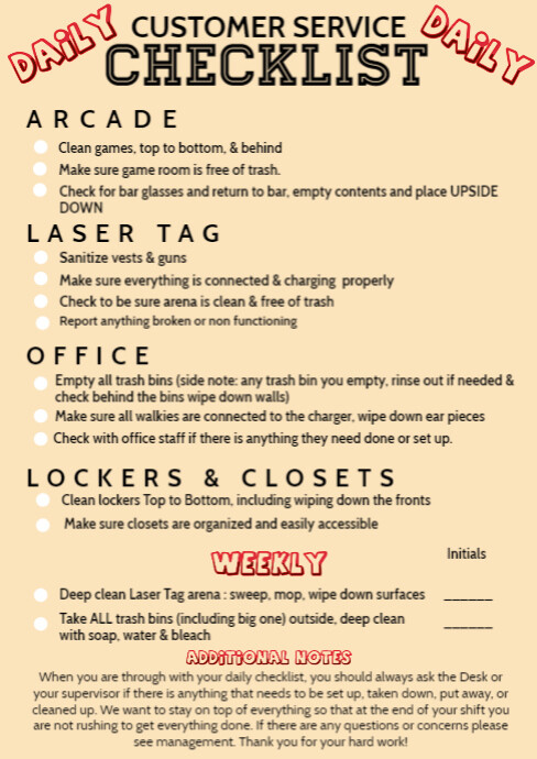 Home Cleaning Checklist Template | PosterMyWall