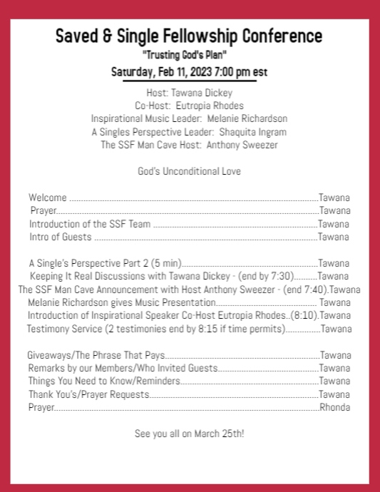 February Program | PosterMyWall