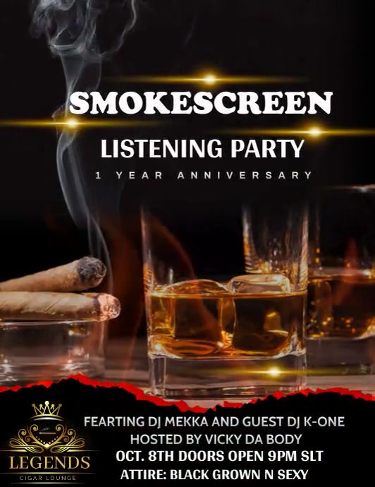 Copy of CIGAR & WHISKEY Flyer Template | PosterMyWall