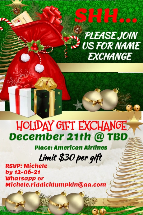 Copy of Holiday Gift Exchange | PosterMyWall
